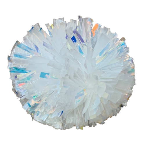 White rainbow performance cheer pom – Twirling Boutique